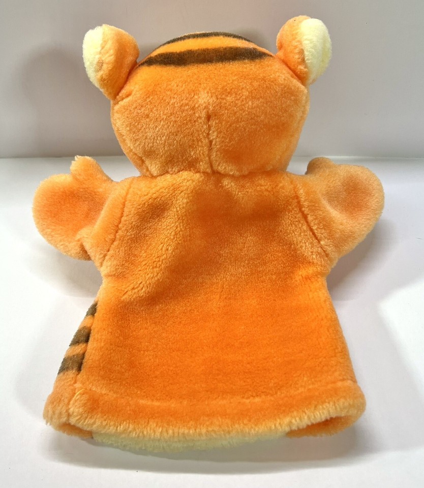 VINTAGE Mattel Disney 9" Tigger Plush Hand Puppet Winnie the Pooh Tiger ...
