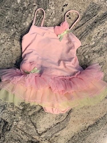 Kate Mack Guc 6 Girls Tutu Rosette One Piece Bathing Suit Ballerina | eBay