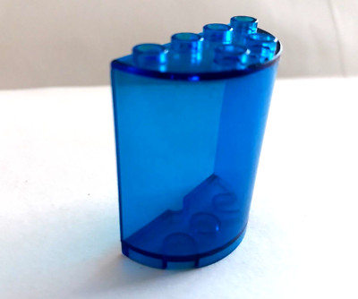 LEGO part Cylinder Half 2 x 4 x 4 dark translucent blue | eBay