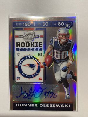 GUNNER OLSZEWSKI 2019 Contenders Optic Rookie Ticket Auto Signed RC ...