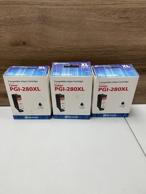 Lot of 3: Black XL High Yield Ink Cartridge - Compatible with Canon PGI ...