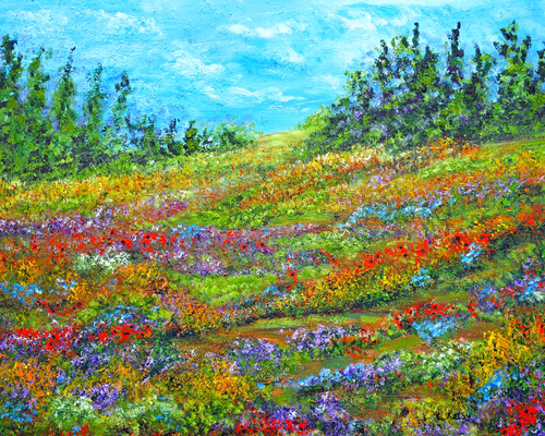 Fine Art Print 8x10 poppy field landscape artist signed museum quality ...