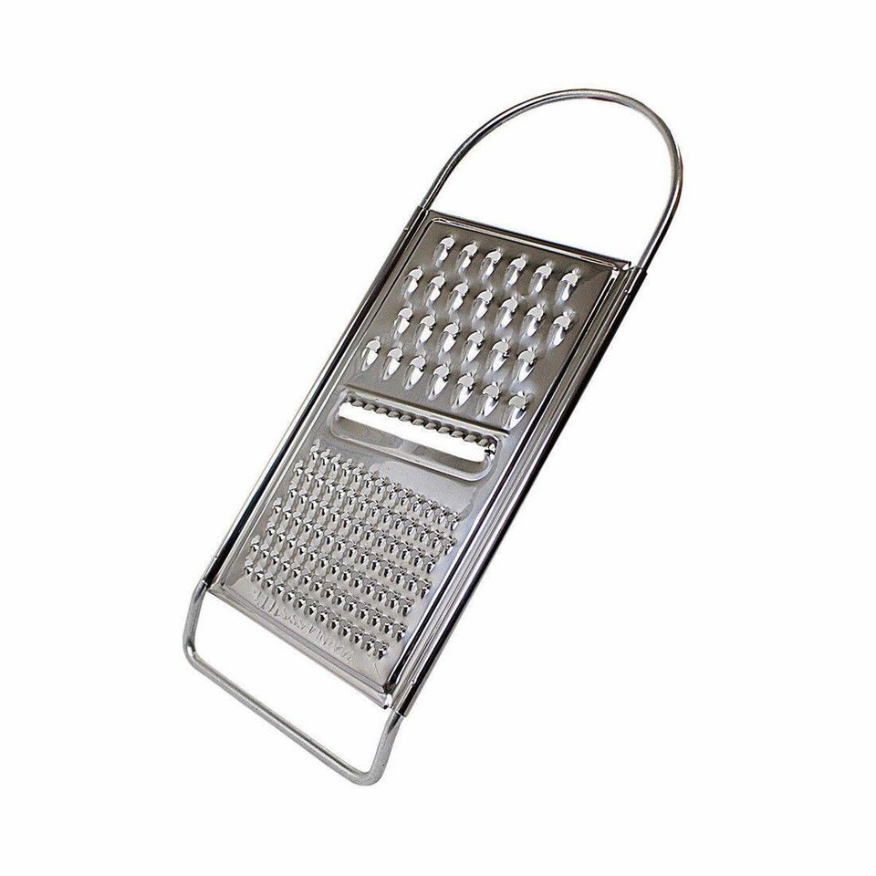 3-in-1 Stainless Steel Cheese Grater Flat Vegetable Slicer Zester Heavy ...