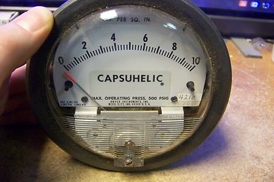 NOS Capsuhelic 4210, Series 4000, Differential Pressure Gauge, Range 0 ...