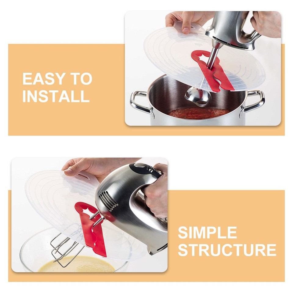 3 Pcs Kitchen Splash Screen Cover Mixing Guard Cooking Egg Whisk Bowl ...