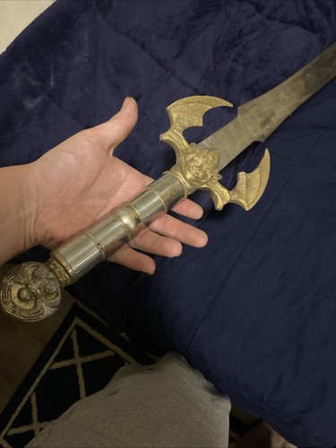Gothic Demon-Guard Fantasy Sword – Bat-Wing Crossguard Design | eBay