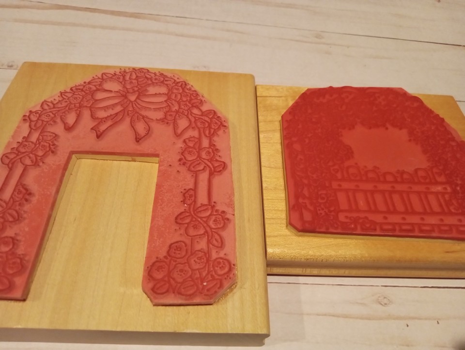 LRG Vintage Rose Garden Rubber Stamps Garden Arch Stamps DOTS V 120 R ...