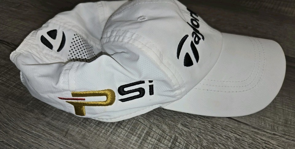 TaylorMade Golf SIM TP5 white Relaxed-Fit Adjustable Strapback OSFM Hat ...