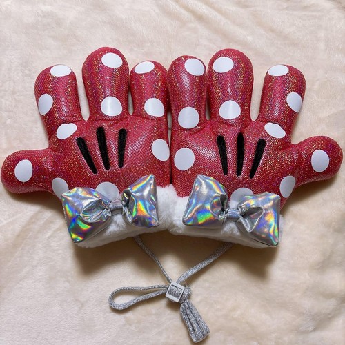 Disney Minnie Mouse Character Mittens Gloves Berry Minnie Disneyland ...