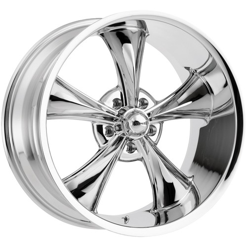(Set of 4) Staggered Ridler 695 20x8.5,20x10 5x4.75" +0mm Chrome Wheels ...