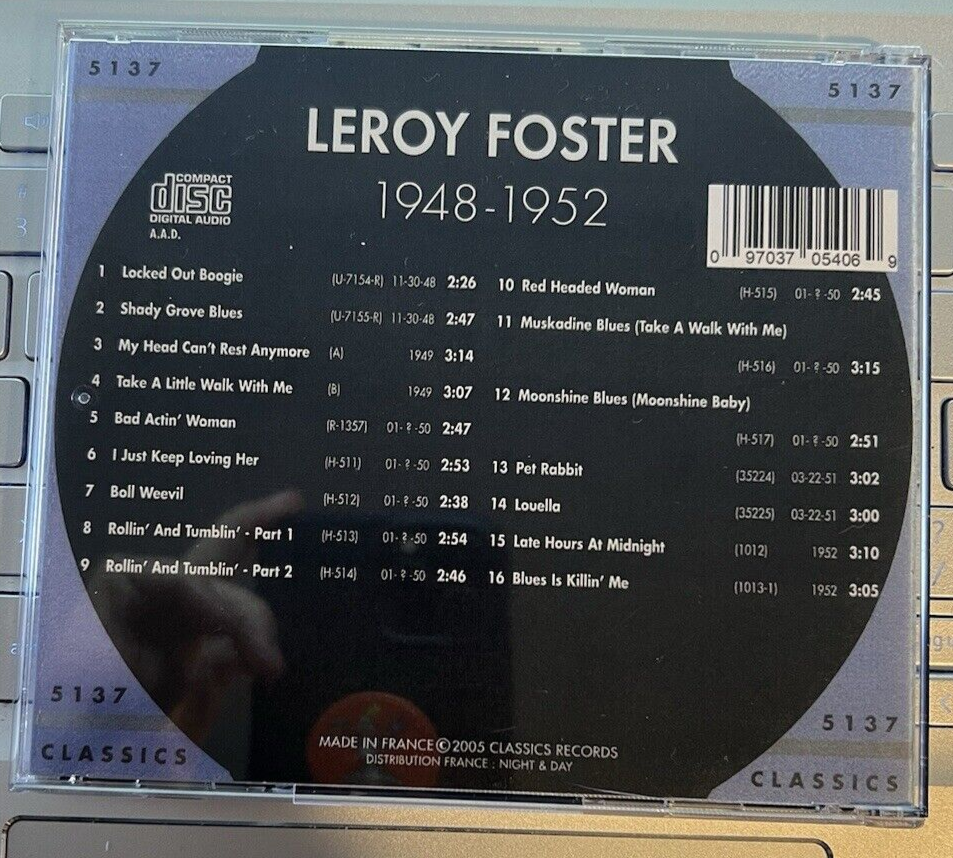The Chronological Leroy Foster (1948-1952) (CD, 2005, Classics ...