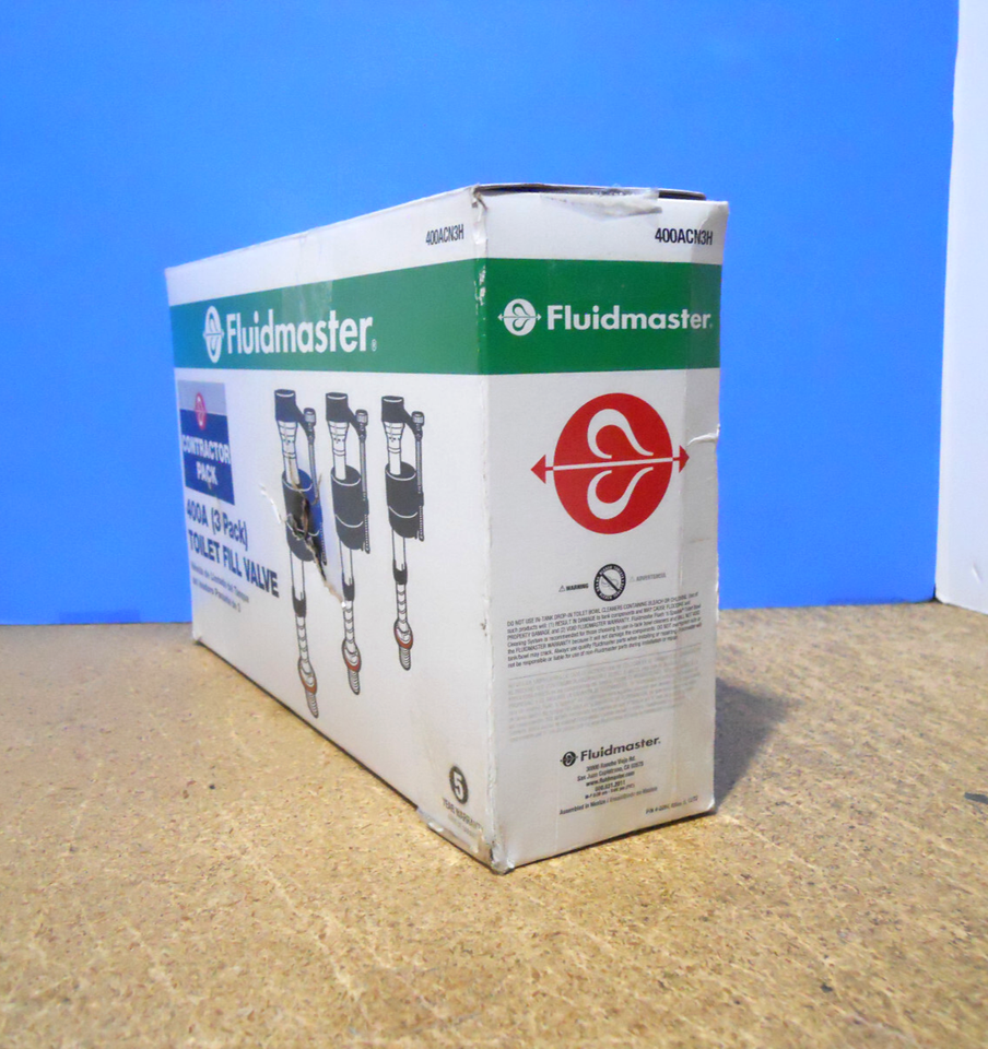 Fluidmaster 400A 3 Pack Toilet Fill Valve 400ACN3H Contractor Pack | eBay