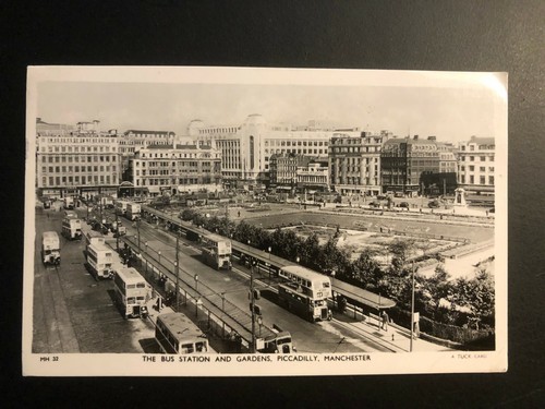 Antique-Old Vintage MANCHESTER PICCADILLY " RPPC Postcard Made in ...