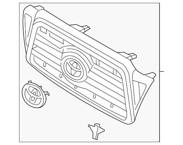 TOYOTA OEM 5310004400 05-10 Tacoma Grille 53100-04400 for sale online ...