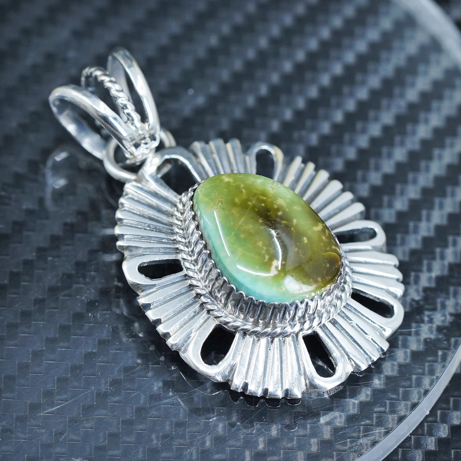 Native American Navajo Will Denetdale sterling silver 925 pendant ...