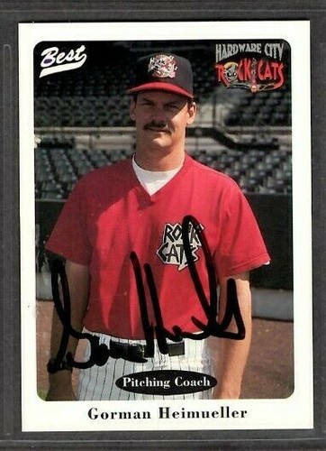 1996 Best #4 Gorman Heimueller Hardware City Rock Cats Signed Autograph ...