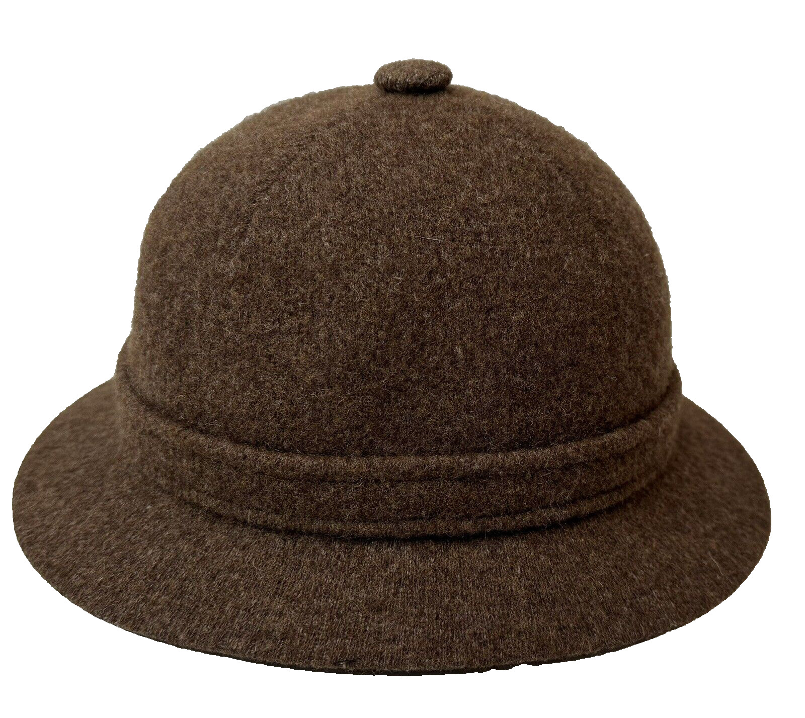Kangol Brown Wool Grouser Tweed Mix Bucket Hat Vintag… - Gem