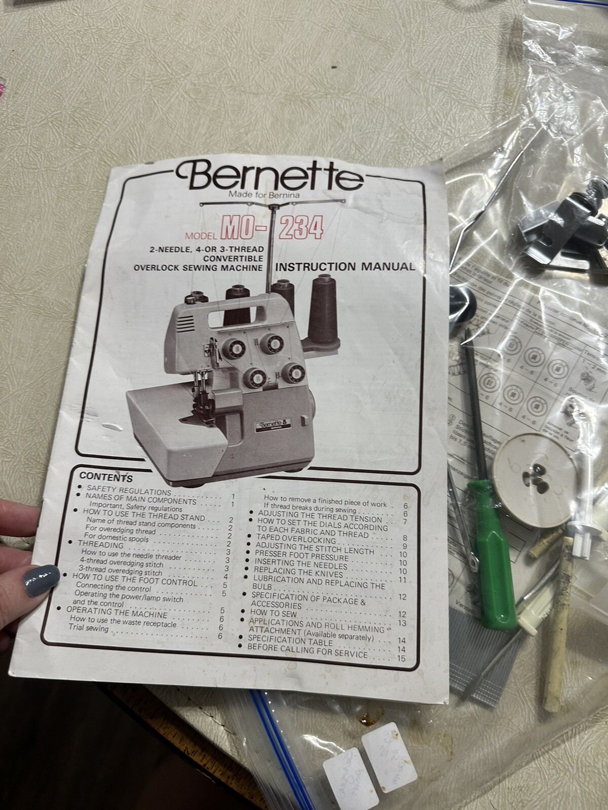 Antique Bernette embroidery Sewing MO 234 See Details user manual ...