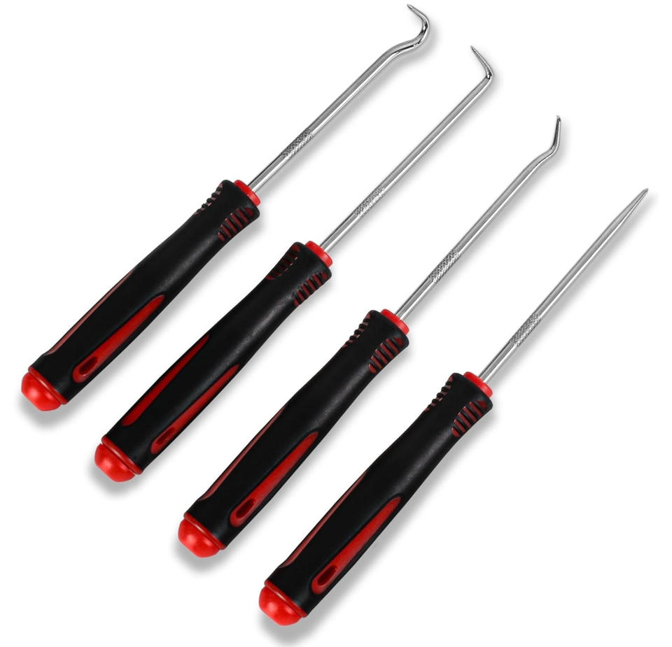4-Piece Hook and Pick Set, Precision Automotive Pick Tool & O Ring Pick ...