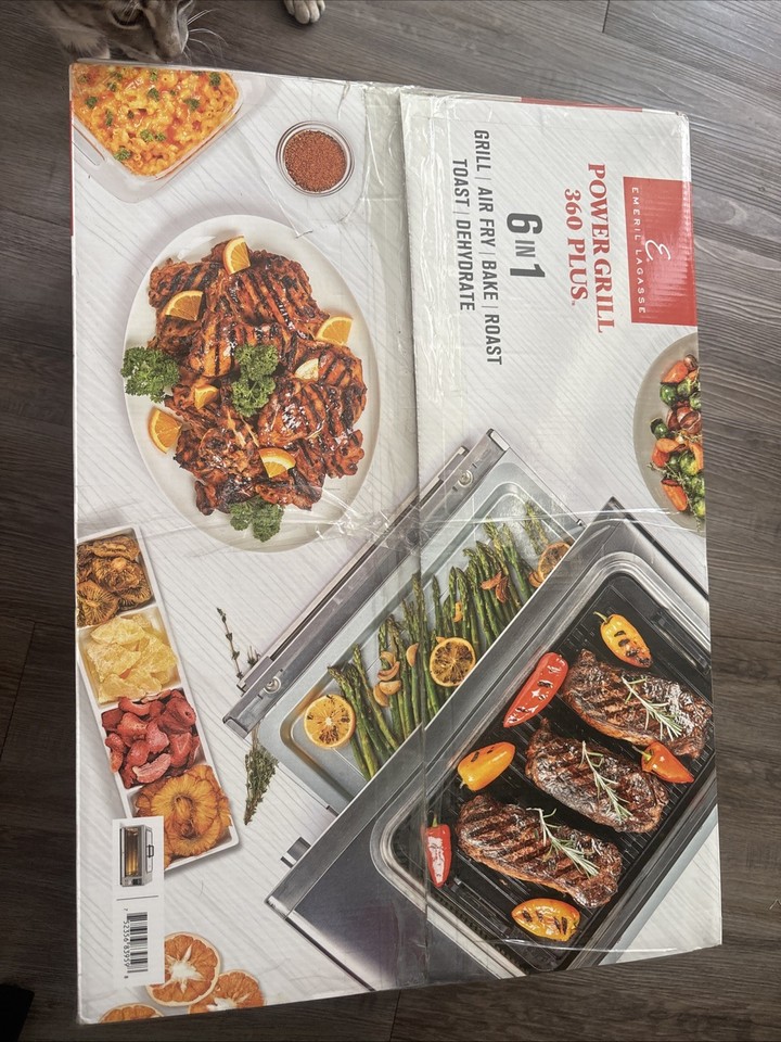 Power Grill 360 Plus 6-in-1 Smokeless Grill and Air Fryer Toaster Oven ...