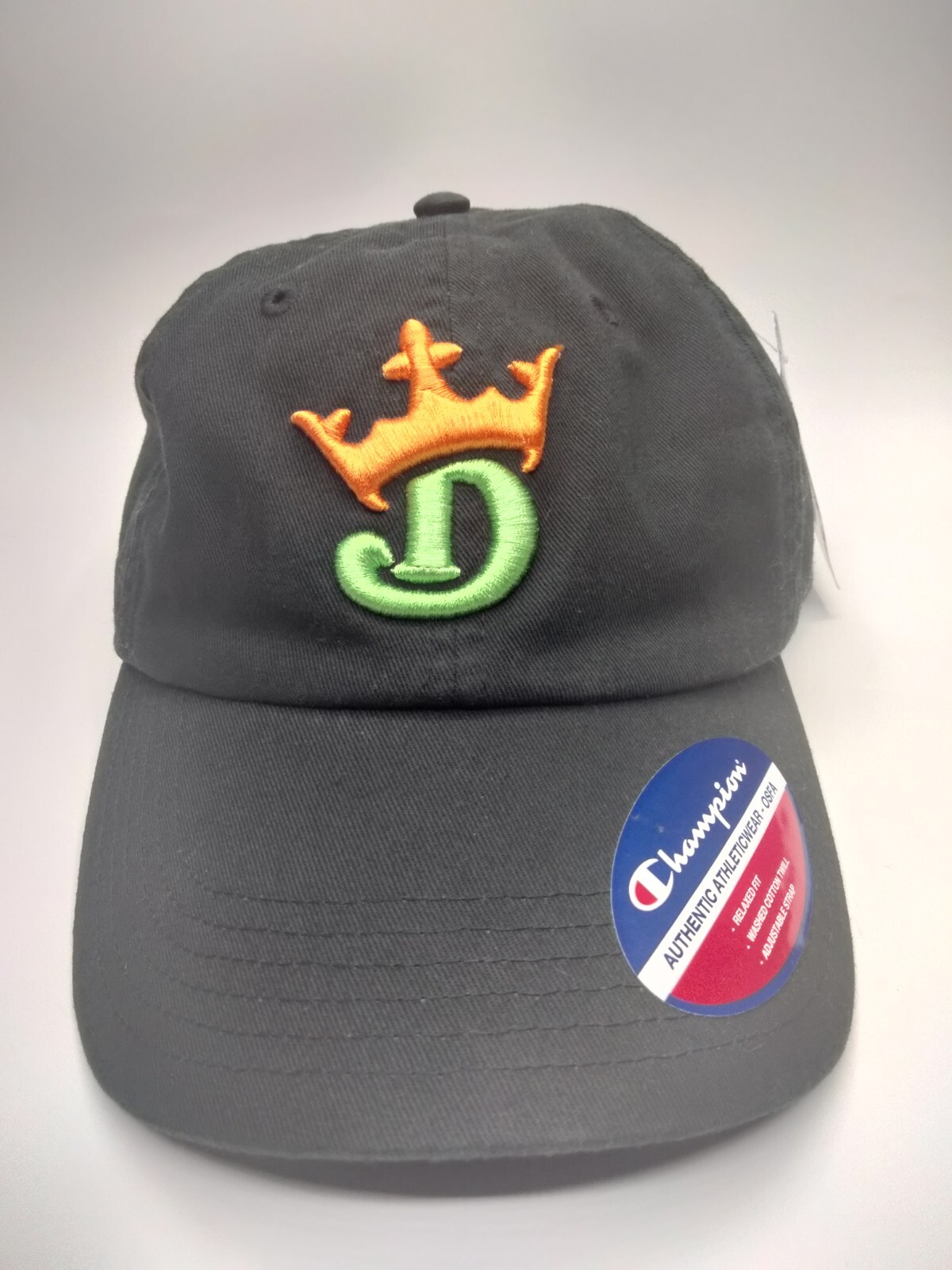 DRAFTKINGS Champion Mens Adjustable Baseball Cap Hat Black NWT | eBay
