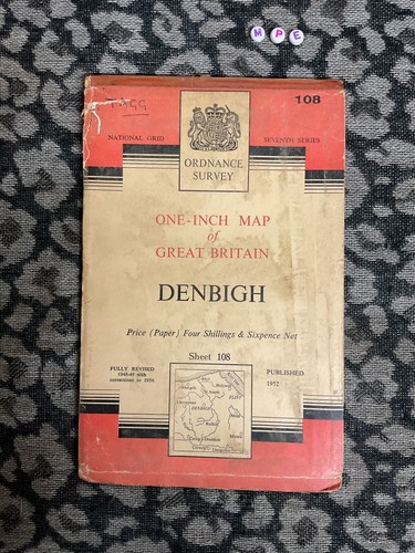 Vintage 1950s Ordnance Survey Map Atlas , DENBIGH | eBay UK