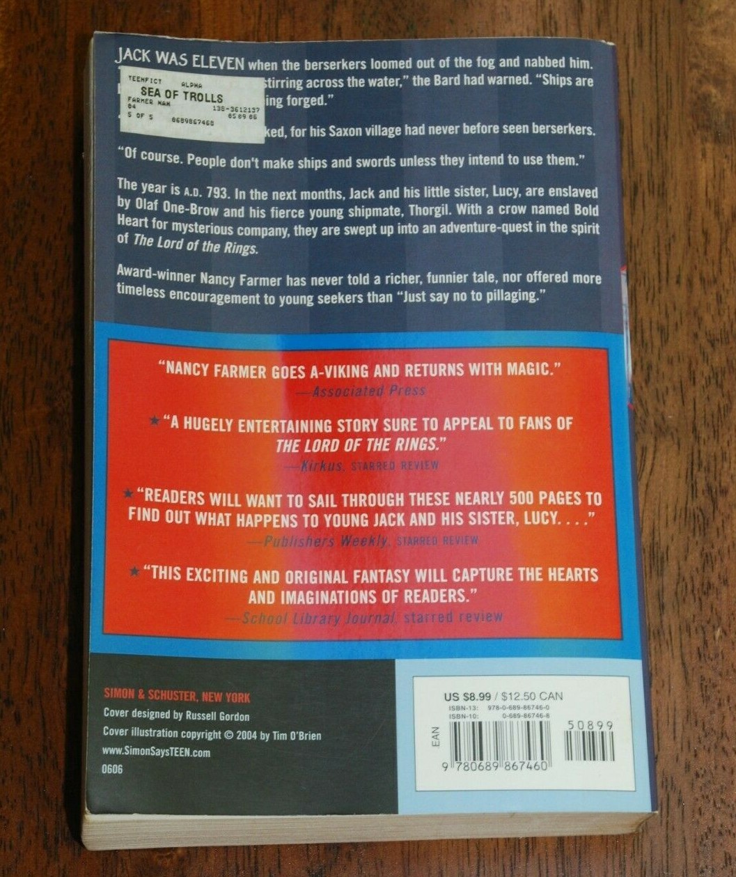 The Sea of Trolls by Nancy Farmer/ 2006 Paperback 9780689867460| eBay