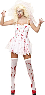 New Ladies 2PCS 'Bloody Bride' Halloween Costume Fancy Dress GW2449 ...