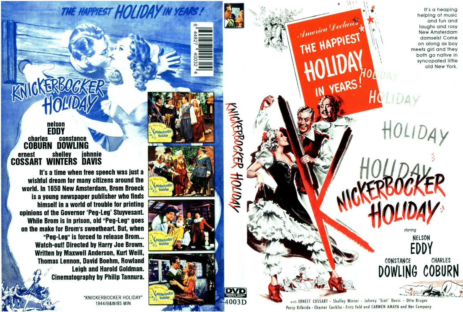 Knickerbocker Holiday - Nelson Eddy DVD | eBay Australia