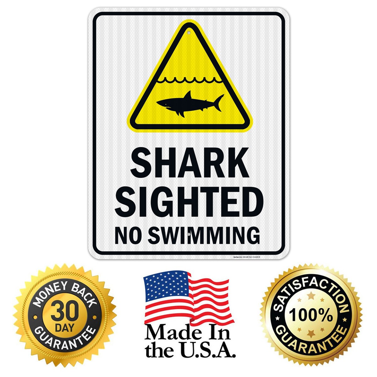 No Swimming Shark Sign
