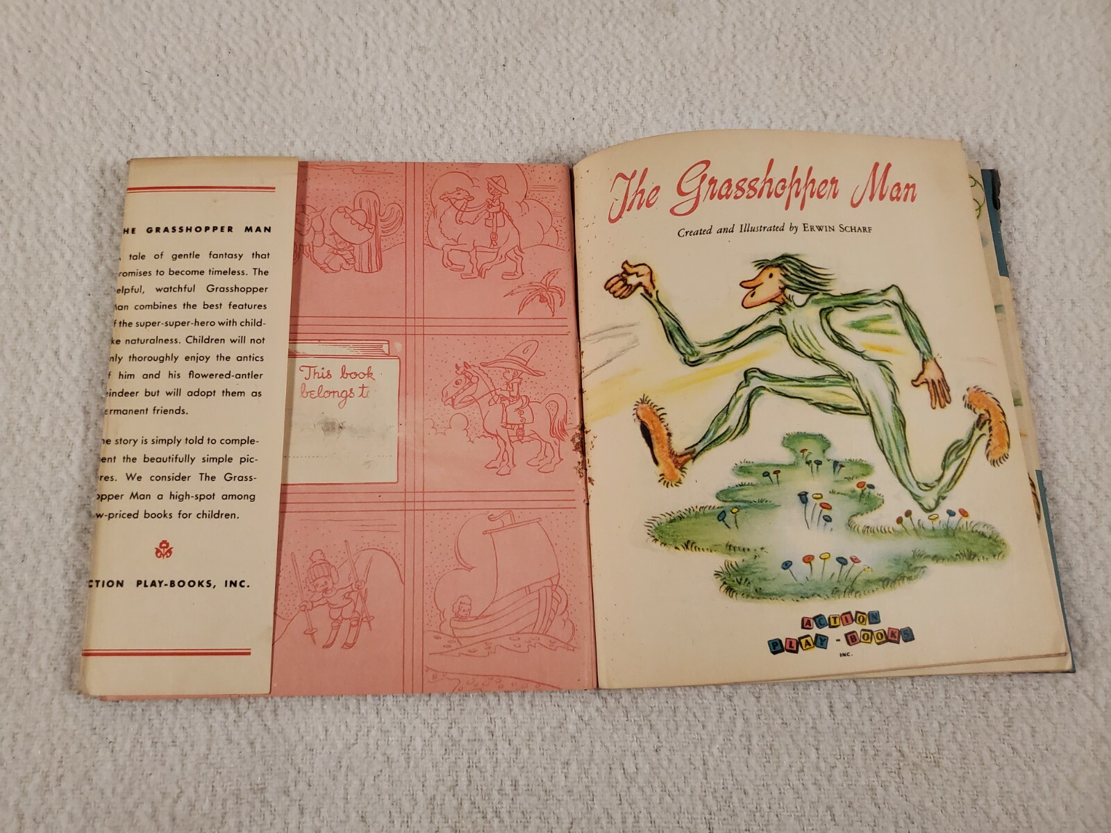 The Grasshopper Man by Erwin Scharf 1st Edition Stated First Print Vtg ...