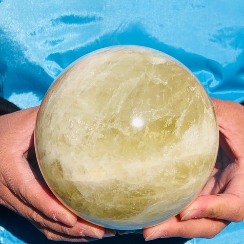 5.19LB Natural yellow crystal ball, quartz crystal ball, spiritual ...