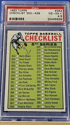 Checklist - 1964 Topps #362 PSA 4.5 PSA Label Error | eBay