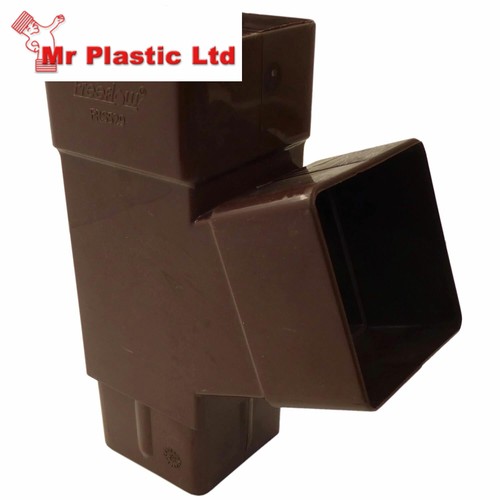 Freeflow 114mm Square Gutter & 65mm Square Down Pipe Fittings in Brown ...