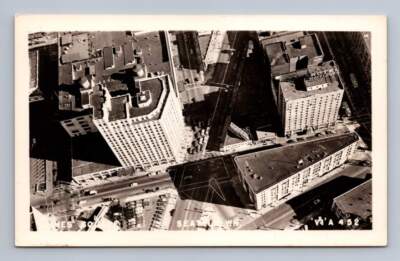 Interesting Aerial View "Times Square" SEATTLE Vintage RPPC Photo ...