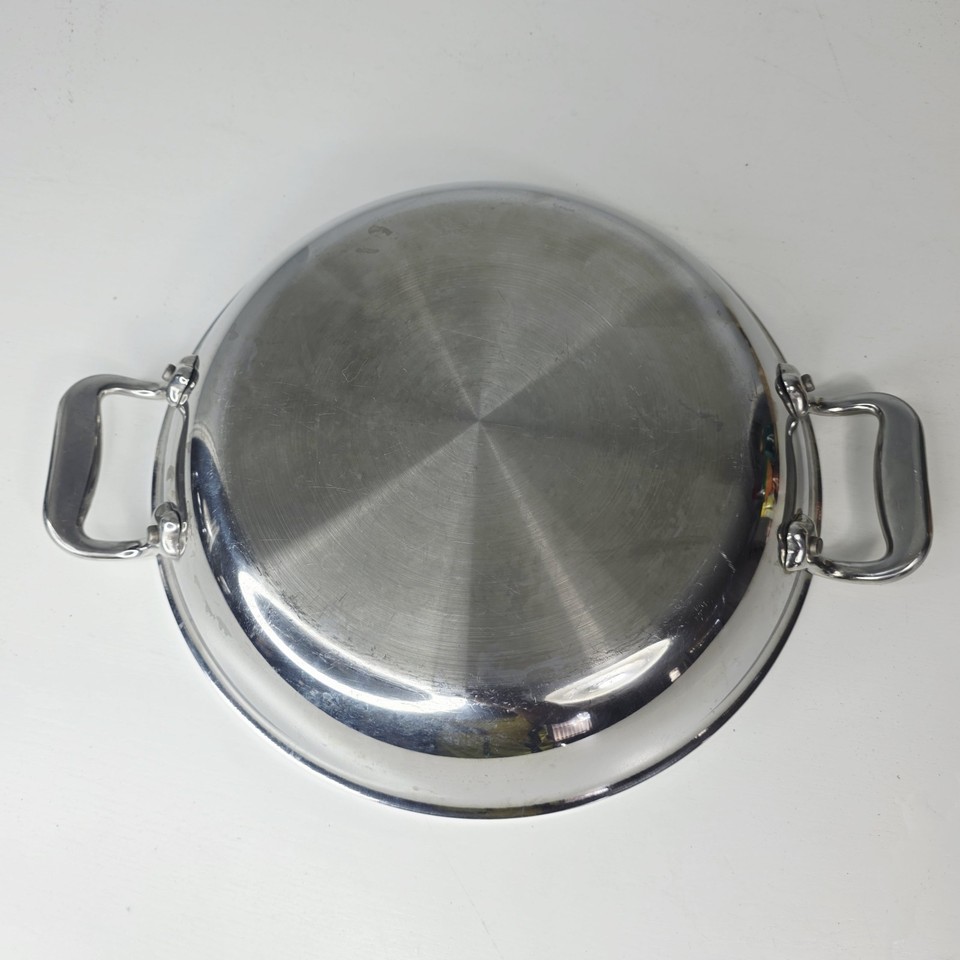 All-Clad Stainless Steel 10" 2 Handles Paella Pan Skillet Braiser | eBay