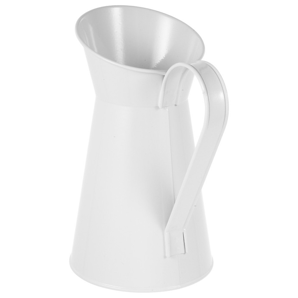 Vintage Flower Jug Side Handle Flower Vase Iron Flower Bucket for ...