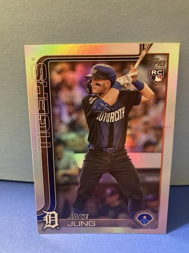 Jace Jung 2025 Topps Rookie Rainbow Foil Card #80. Tigers | eBay