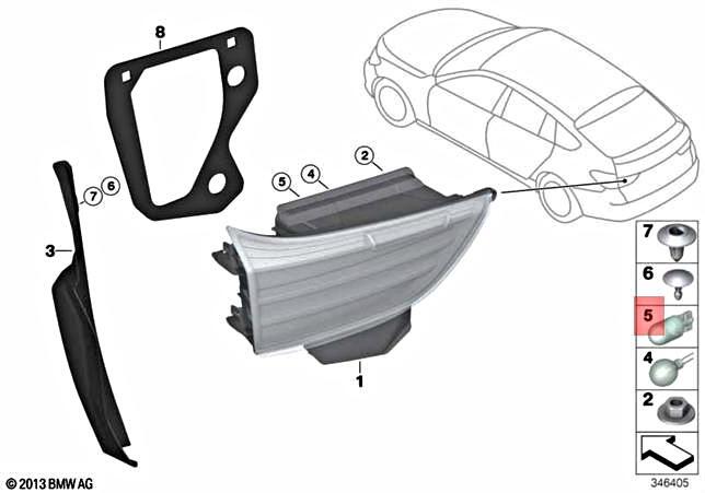 Genuine Bulb BMW F07 F32 F33 F36 F82 F83 418d 418i 420d 420dX 420i ...