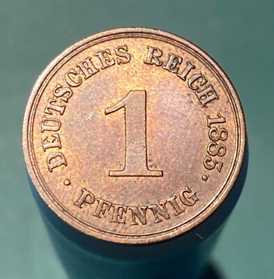 UNC - 1885 A - Germany - 1 Pfennig - Nice Copper Coin! | eBay
