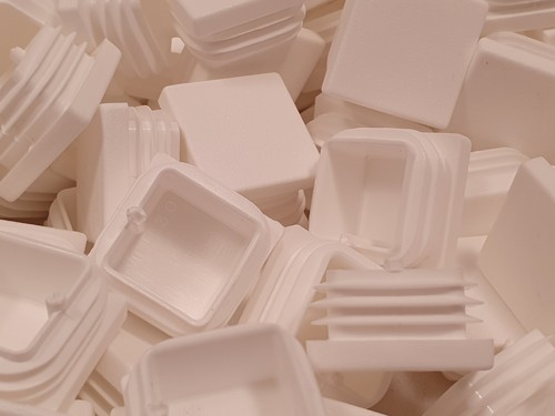 White Square pipe End Caps Blanking Plugs Box Section tube 88 x Insert ...