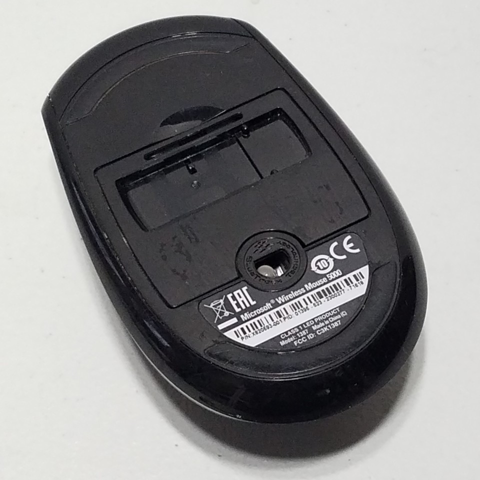 Microsoft 1387 Black Wireless 2.4GHz 5000 DPI 5-Button Scroll Wheel ...