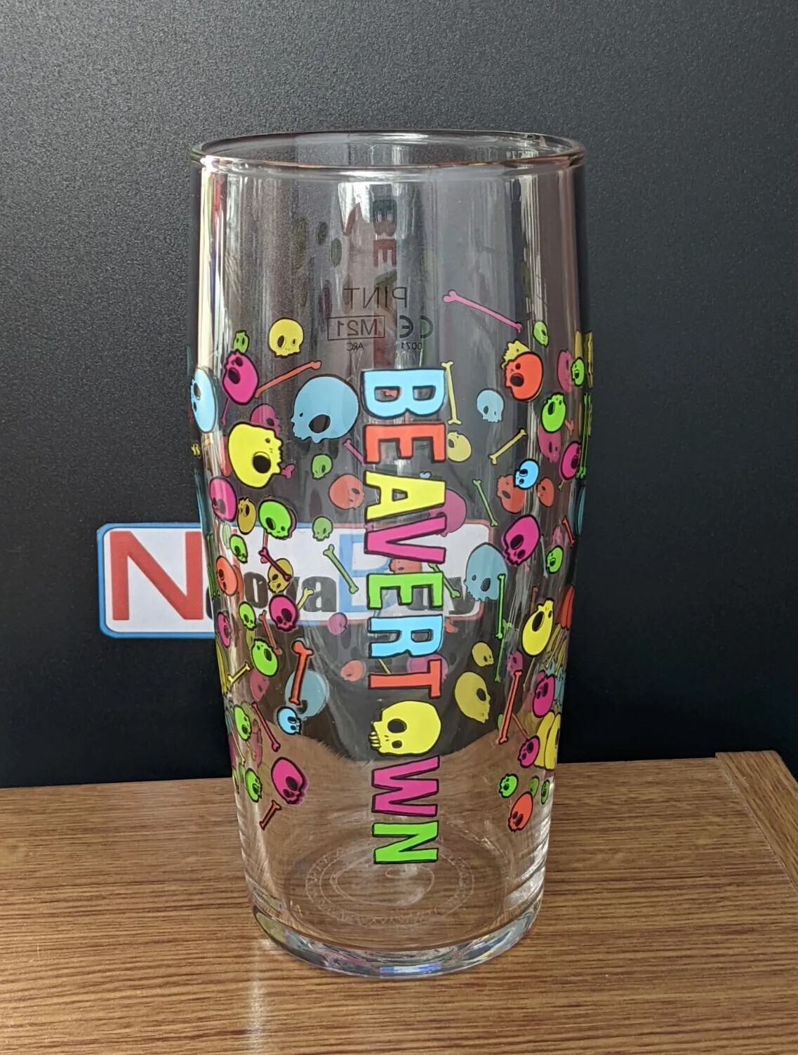 2 X Beavertown IPA pint glasses Halloween Brand new skull and bones ...