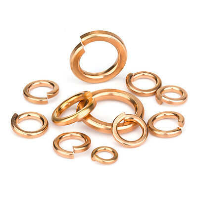 Brass Regular Split Lock Washers Type DIN 127B - M3 M4 M5 M6 M8 M10 M12 ...