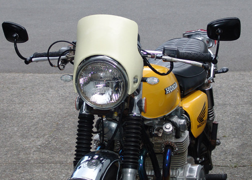 UNIVERSAL CAFE RACER BIKINI FRONT HEADLIGHT FAIRING FLYSCREEN ...