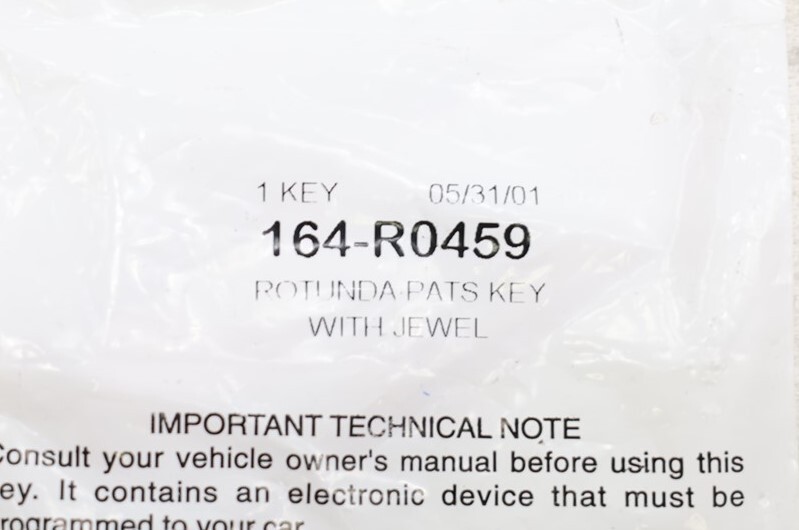 NEW OEM Ford PATS Transponder Valet Key Blank 164-R0459 Lincoln LS 2000 ...