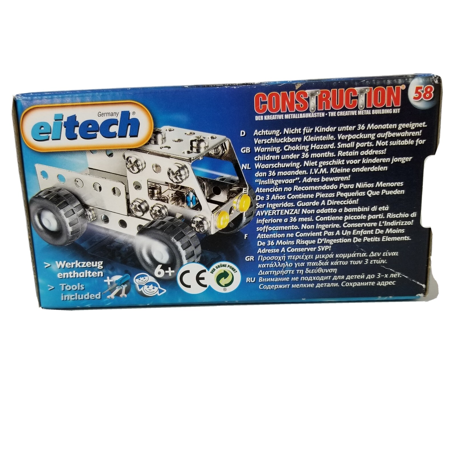 Eitech Truck Construction Toy Creative Metal Building Kit C58 for sale ...