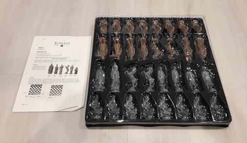 Vintage Bombay Company Asian Warrior Chess Set FULL 32 PIECES BRAND NEW ...