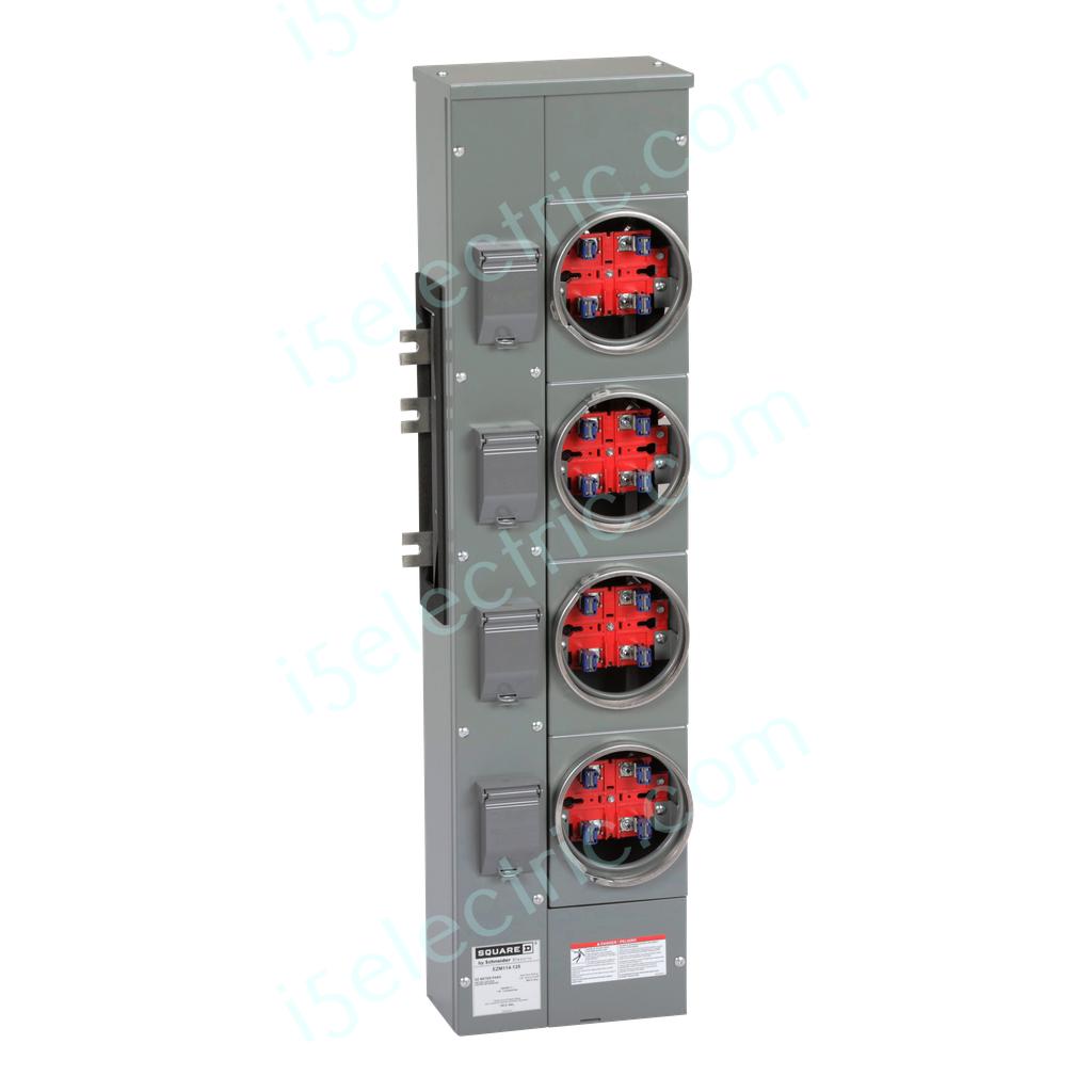 Square D EZM114125 800 Amp Bus 4-Gang 125A EZM Meter Pak Stack Socket ...