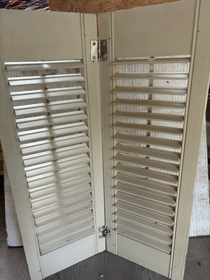 Wood Interior Pre-Hinged Window Louver Shutters, 2 panel, various sizes ...